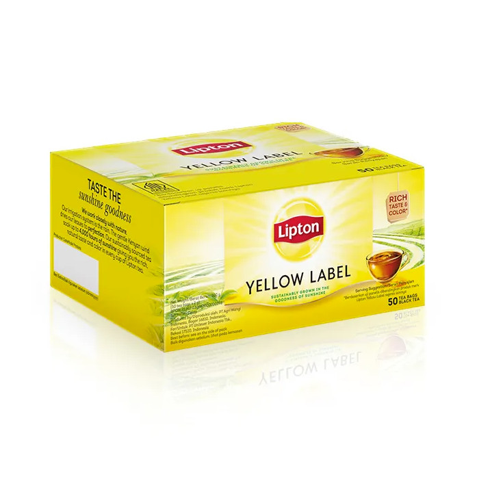 Jual LIPTON Yellow Label Tea Bag 50 x 2gr teh celup ukuran 2 gr ...
