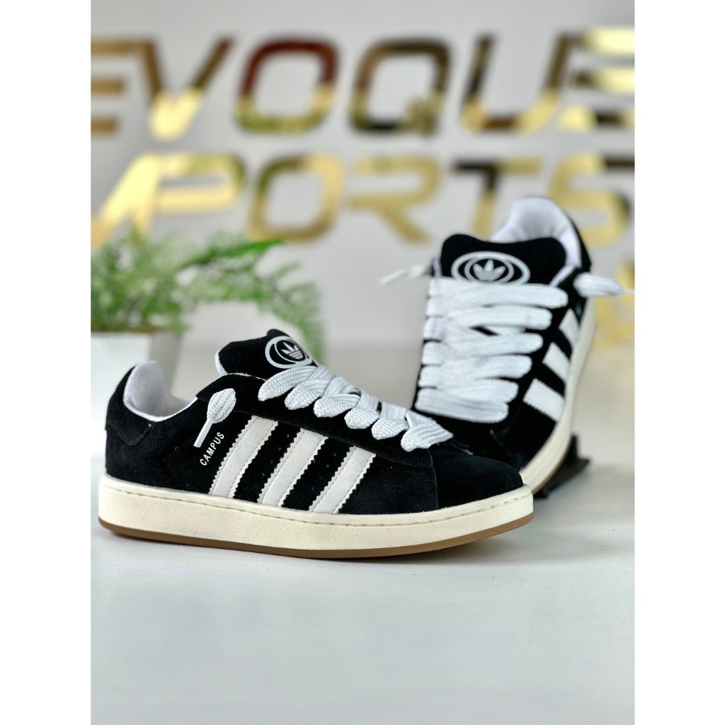 Jual sepatu casual adidas campus 00'S black white suede/Sneakers Adidas ...