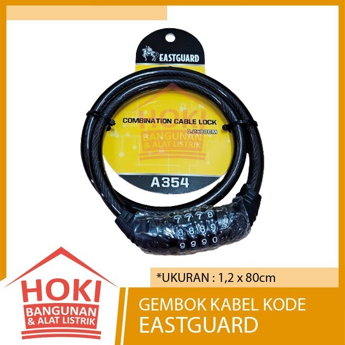 Jual KUNCI GEMBOK KABEL 80cm KODE KOMBINASI - Rantai Kawat Baja ...
