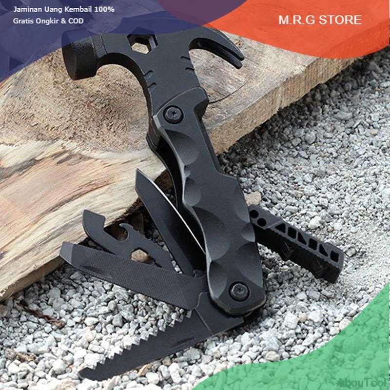 Jual Palu Multifungsi Obeng Portable EDC Multitools 9 in 1 -AbouTool ...