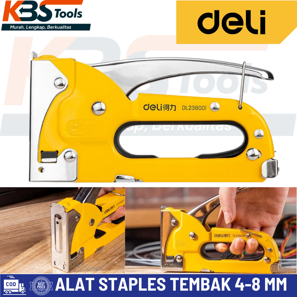 Jual Alat Staples Tembak 4-8mm - Stapler Gun Manual DELI - Gun Tacker ...