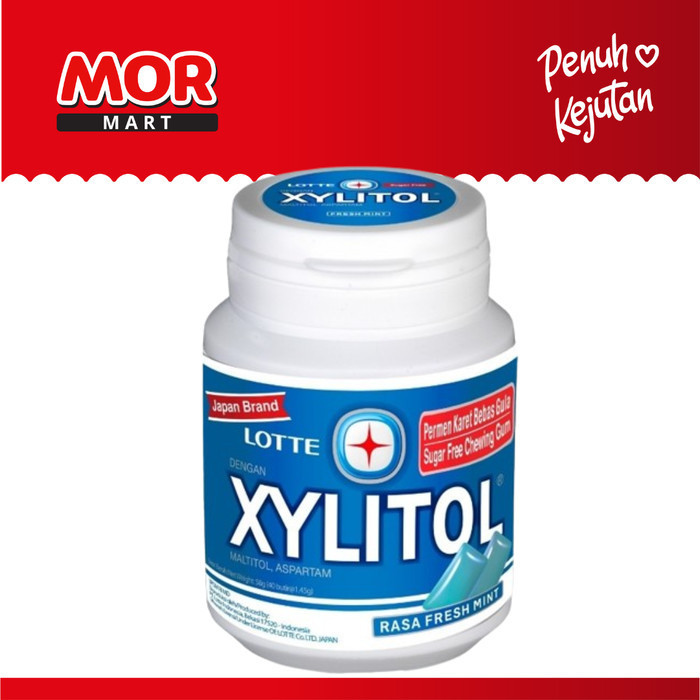 Jual LOTTE Xylitol Gum Bottle Fresh Mint 58gr | Shopee Indonesia