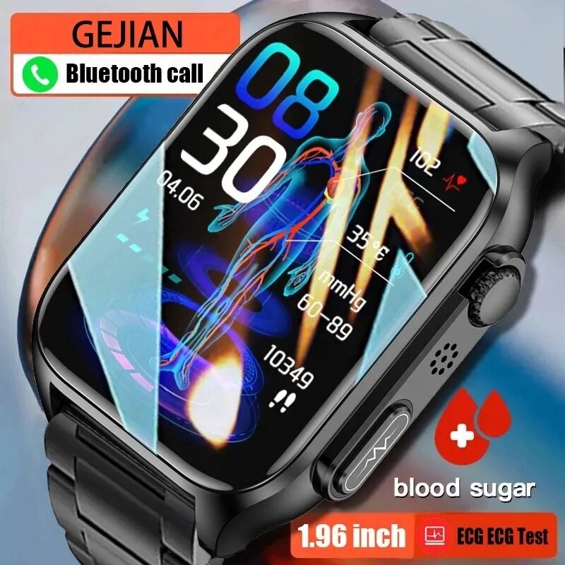 Jual GEJIAN New Blood Glucose Monitor Health Smart Watch Men ECG+PPG ...