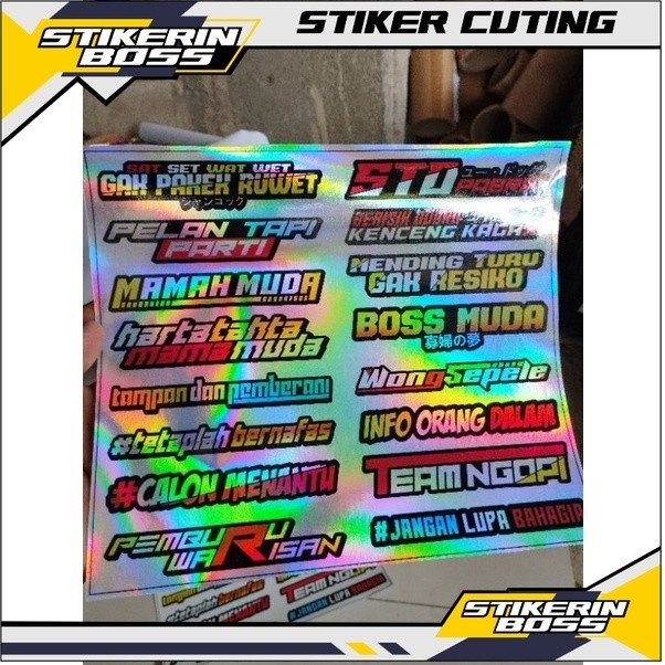 Jual Stiker Pack Kata Kata Racing / Stiker Viral / Stiker Racing ...