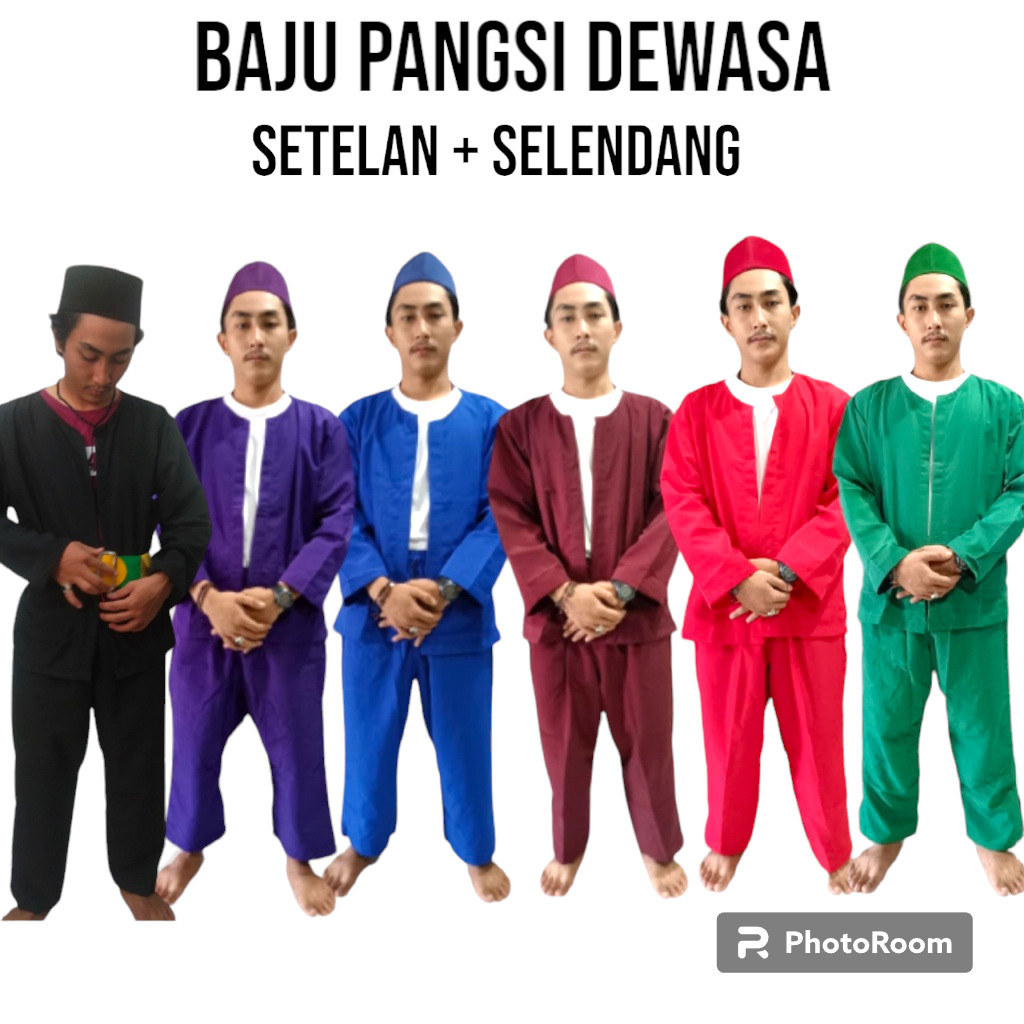 Jual Baju Pangsi Betawi Pria Dewasa ( SETELAN DAN SELENDANG) Baju ...