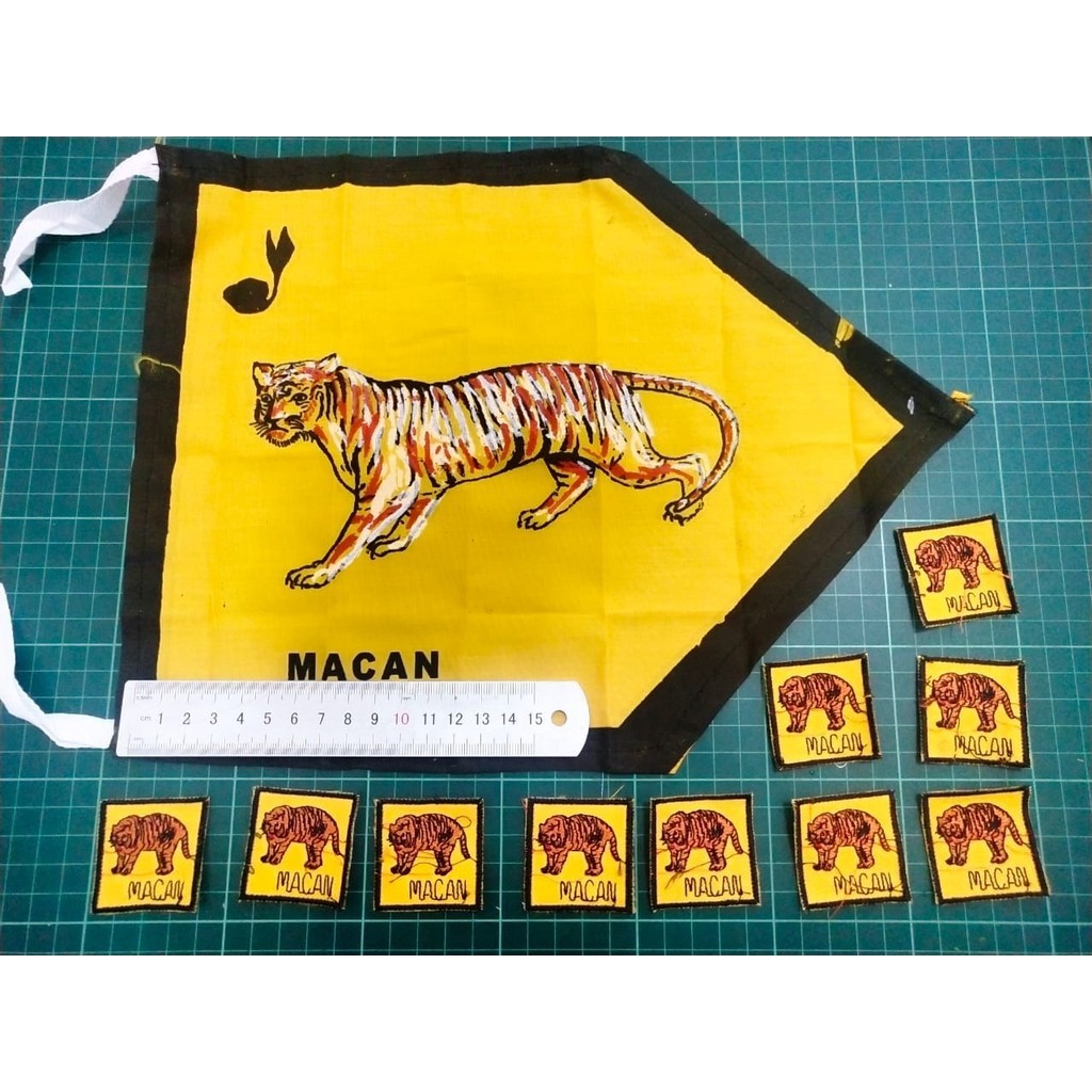 Jual TANDA REGU MACAN KUNING SET BENDERA PENGGALANG PUTRA PRAMUKA ...