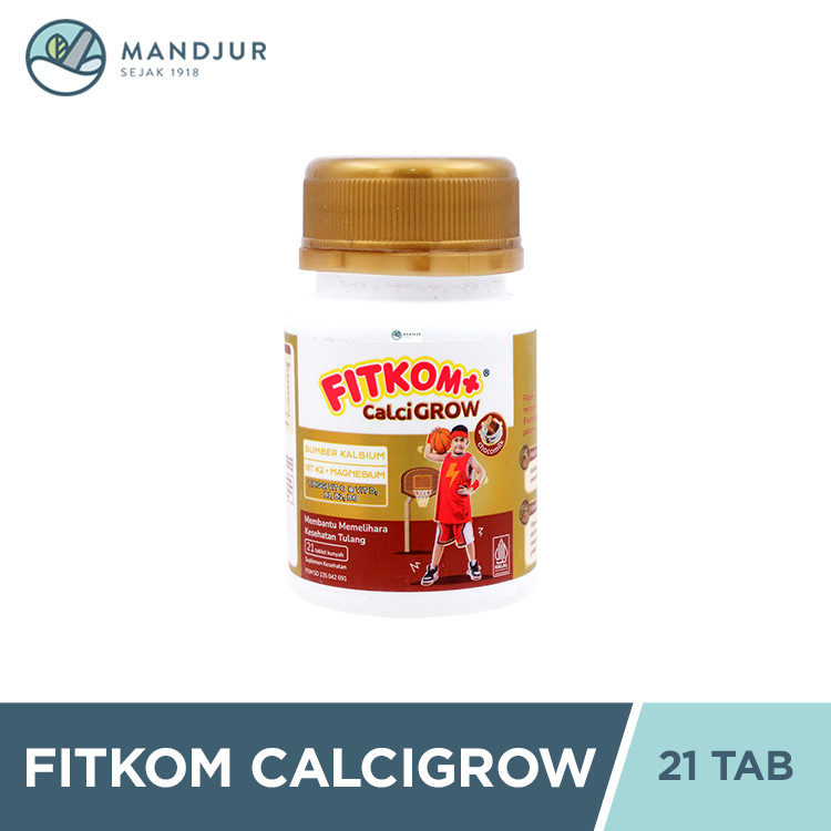 Jual Fitkom Calcigrow 21 Tablet - Memelihara Kesehatan Tulang Anak ...