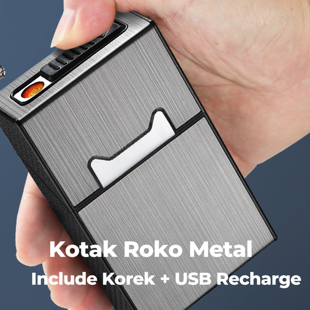 Jual Kotak Roko Universal With Korek Elektrik Charge USB - Bungkus Roko ...