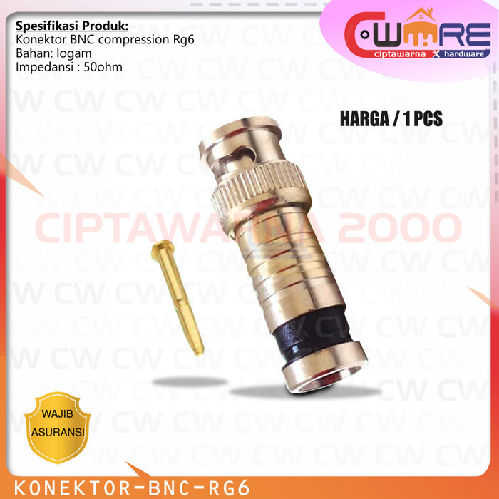 Jual Jack Connector Konektor BNC Press CCTV compression Kompres RG6 - CwNs | Shopee Indonesia