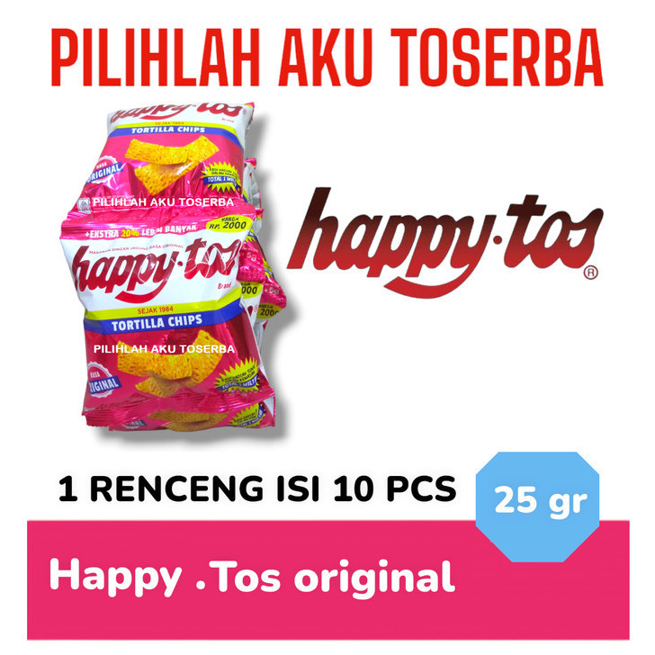 Jual HAPPY TOS Tortilla Chips ORIGINAL RENCENG - ( HARGA 1 RENCENG ...