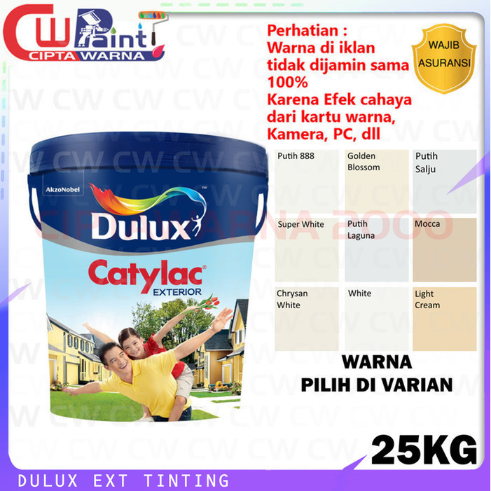 Jual Dulux Catylac Tinting Cat Tembok Exterior White Putih Kream Cream ...