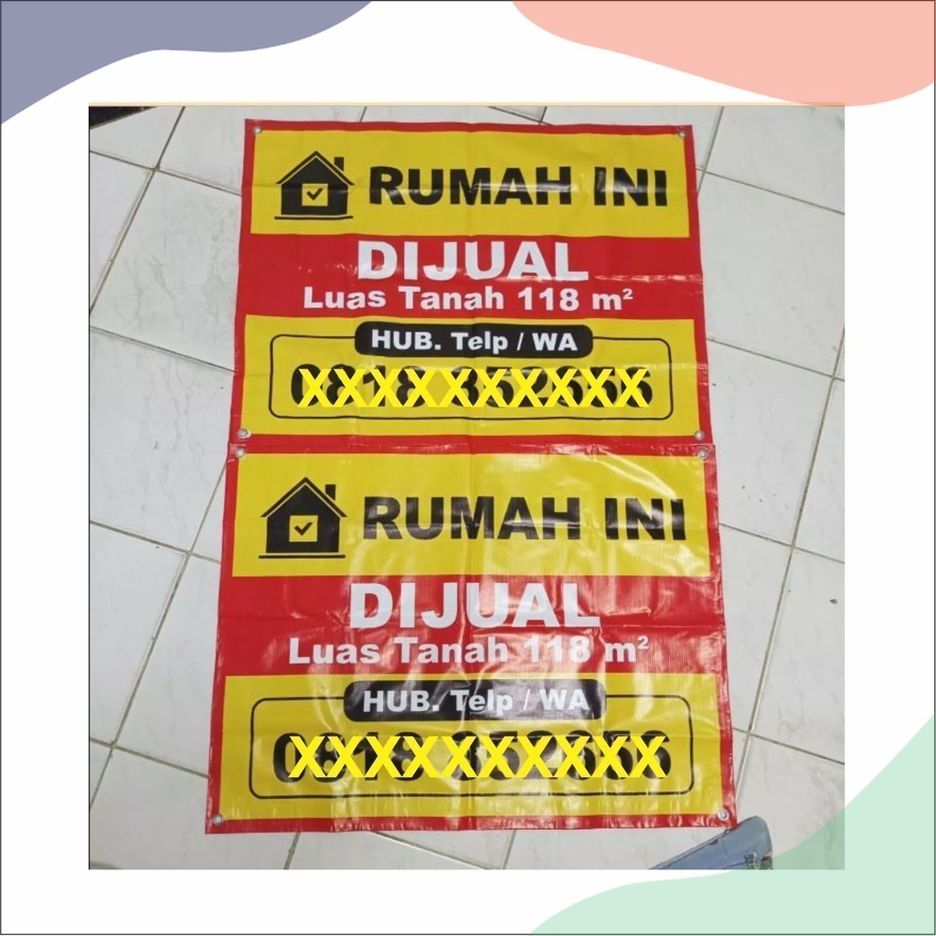Jual SPANDUK UK.80 X 60 RUMAH DIJUAL DIKONTRAKAN DISEWAKAN BAHAN FLEXY ...