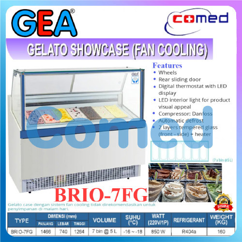 Jual GEA BRIO-7FG Gelato Showcase Fan Cooling System / Pemajang Ice ...
