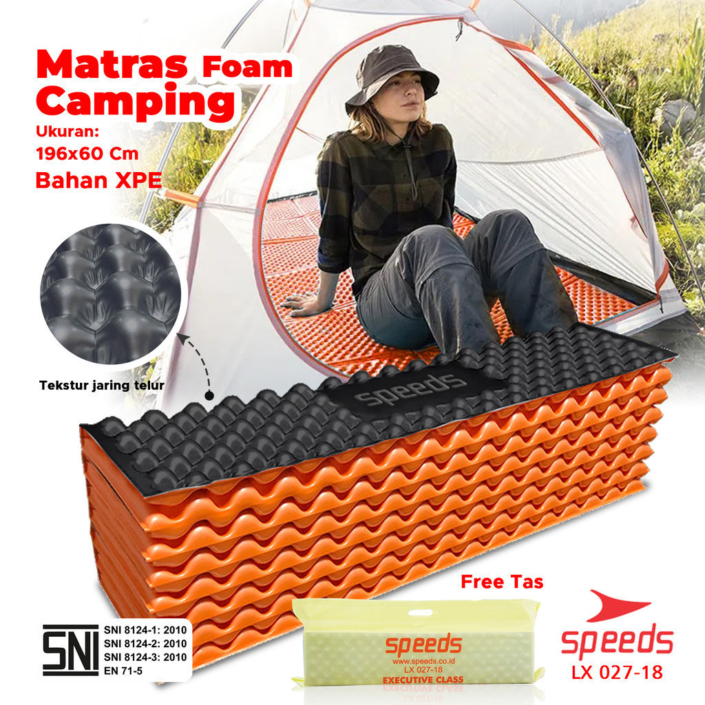 Jual SPEEDS SNI Matras Camping Kasur Tidur Gunung Matras Lipat Duduk ...