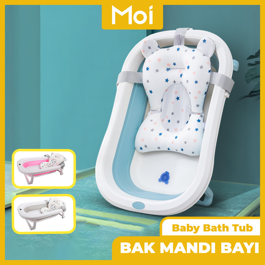 Jual MOI Foldable Baby Bath Tub / Bak Mandi Bayi Lipat dengan Pengukur ...