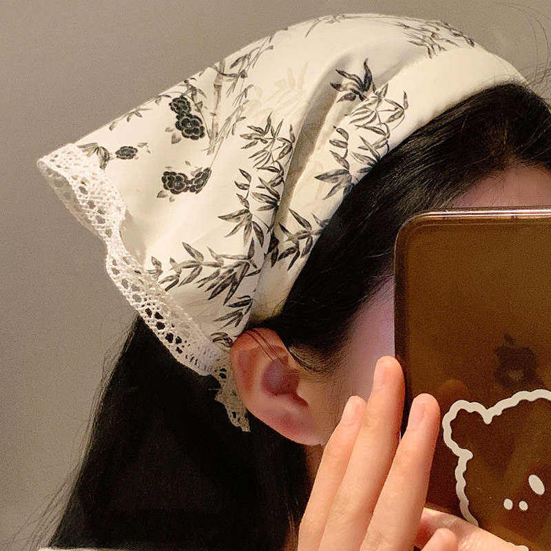 Jual Town Shell - LIMITED Bando Scarf Black White Head Band / Bando ...