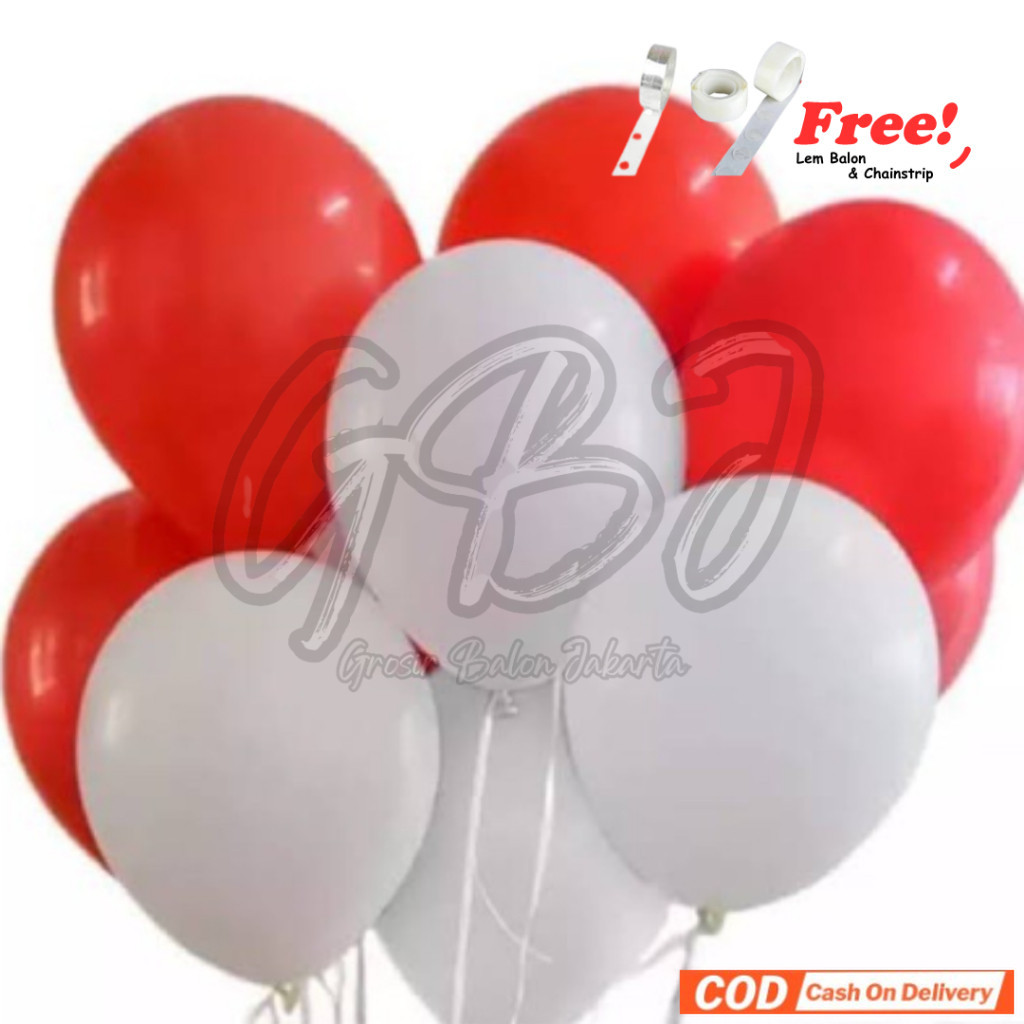 Jual [ISI 100PCS PREMIUM MERAH PUTIH] - Paket Balon Kemerdekaan ...