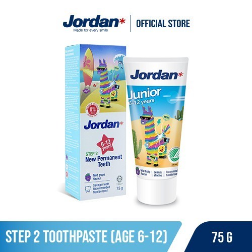 Jual Jordan Oral Care Kids Toothpaste Double Pack Step 2 - Pasta Gigi ...
