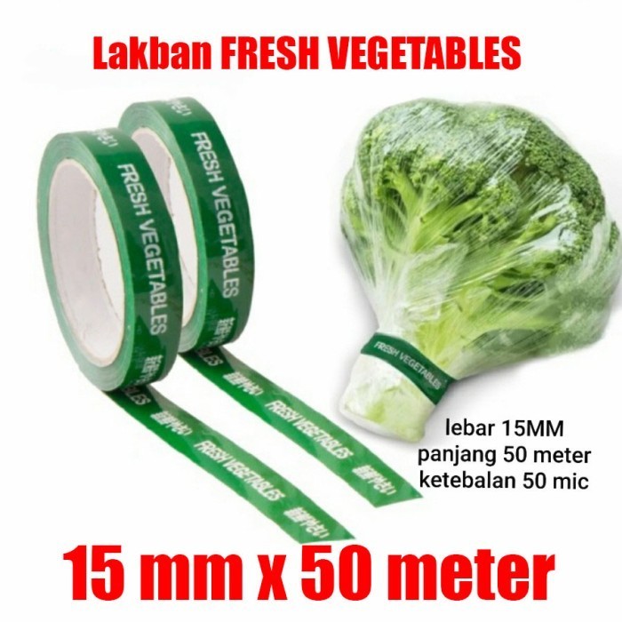 Jual LG09 LAKBAN SAYUR FRESH VEGETABLE 15mm x 50m isolasi tape selotip ...