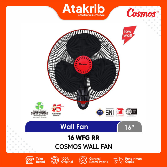 Jual COSMOS WALL FAN 16 WFG RR / 16-WFG 16 Inch | Shopee Indonesia