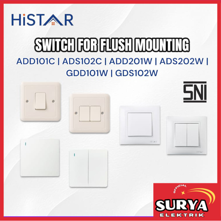 Jual Saklar / Switch HISTAR Single / Double / Engkel / Dobel inBow ...