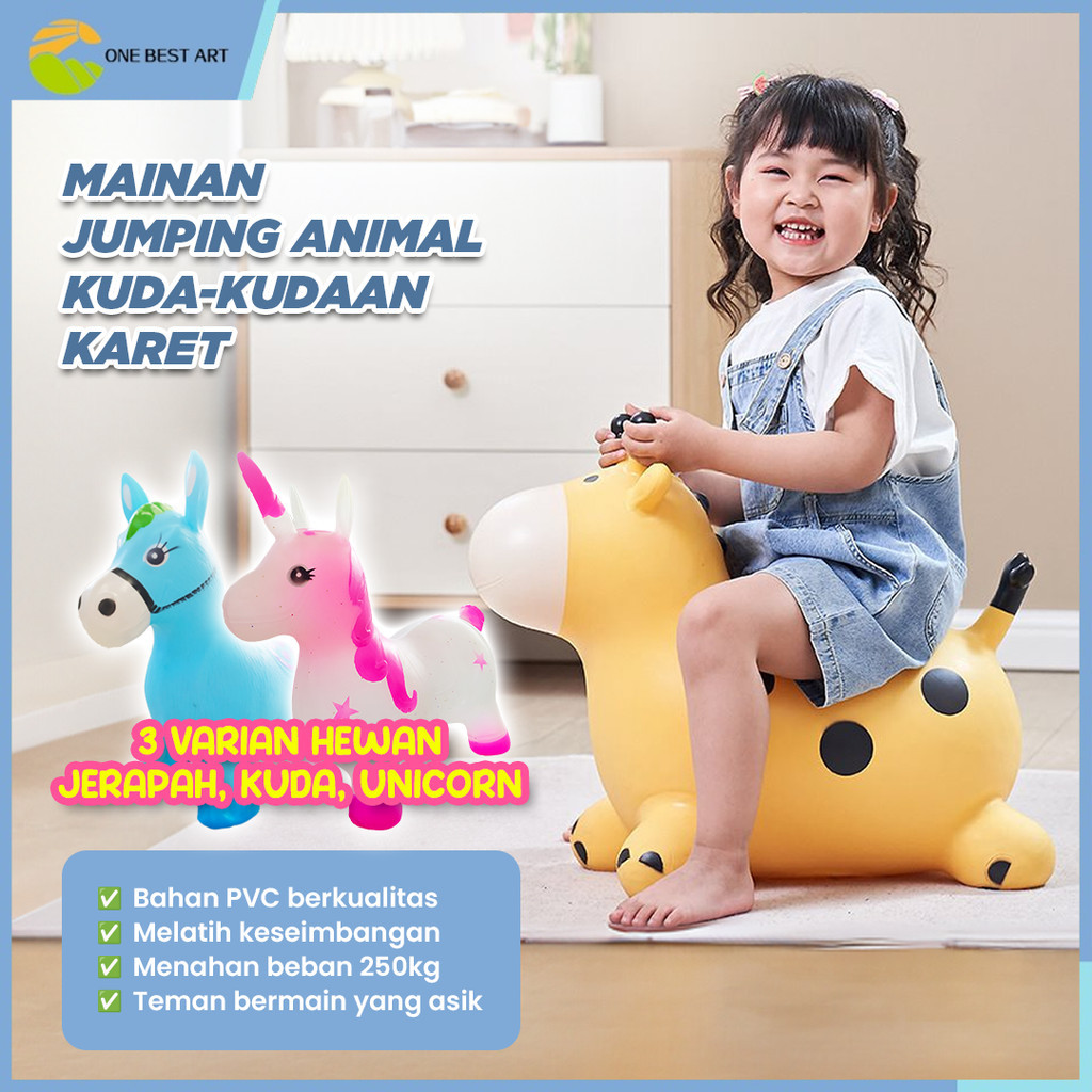 Jual One Best Art - Jumping Animal Horse / Mainan Kuda Kudaan Anak ...
