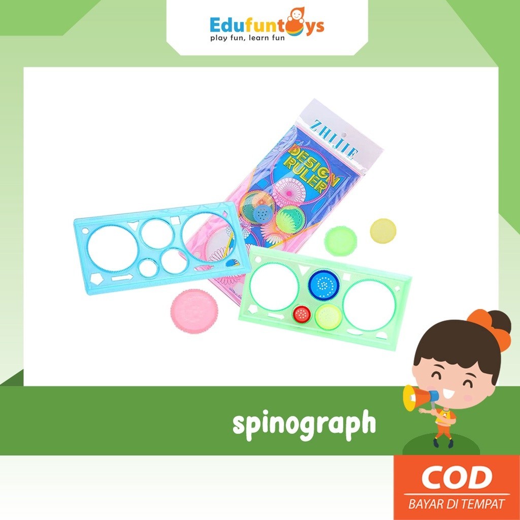 Jual LOMOTOYZ PENGGARIS ROTARY BUNGA spinograph/ penggaris rotary bunga ...