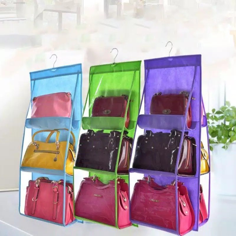 Jual BL Rak Tas Gantung 6 Sekat Bag Storage Organizer Tempat ...
