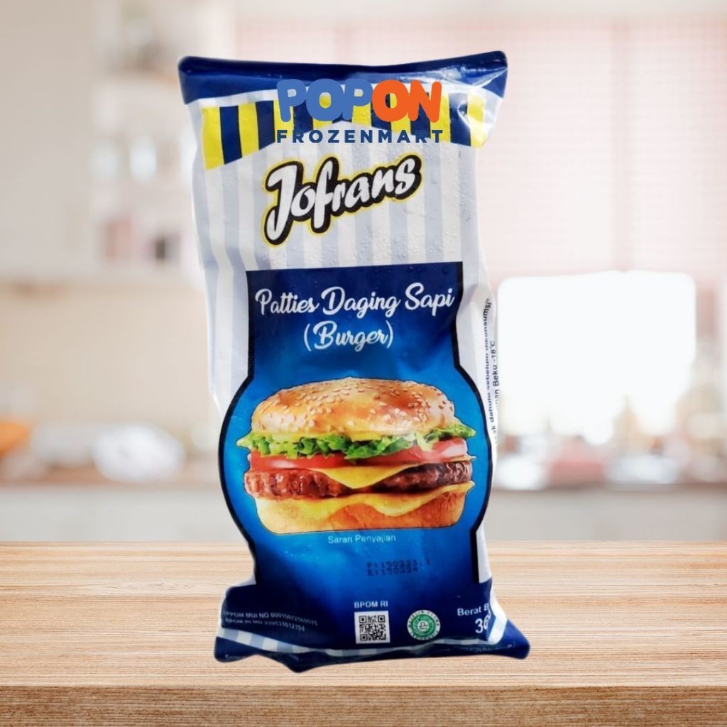 Jual Daging Burger Jofrans Patties Daging Sapi Burger 360 Gr Isi 6 Pcs ...