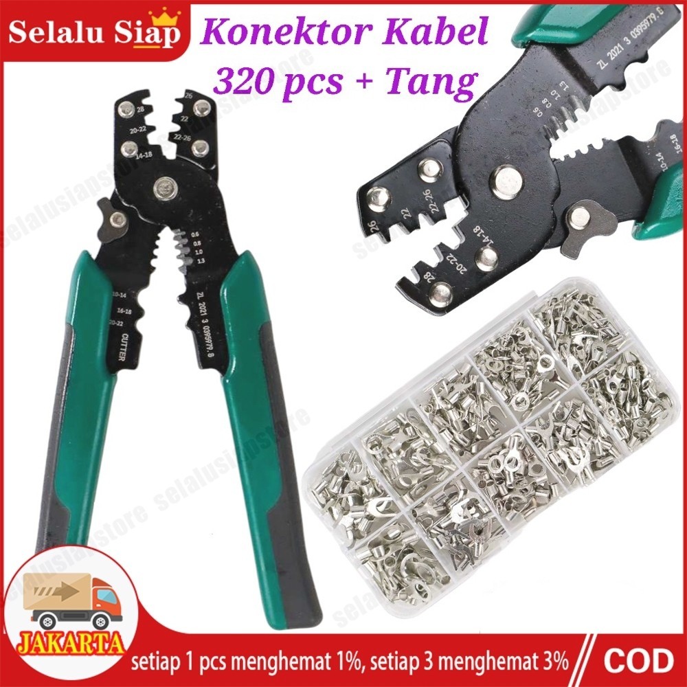 Jual (Skun Kabel 320 PCS+Tang)Terminal Kabel Wire Crimp Conector kit ...