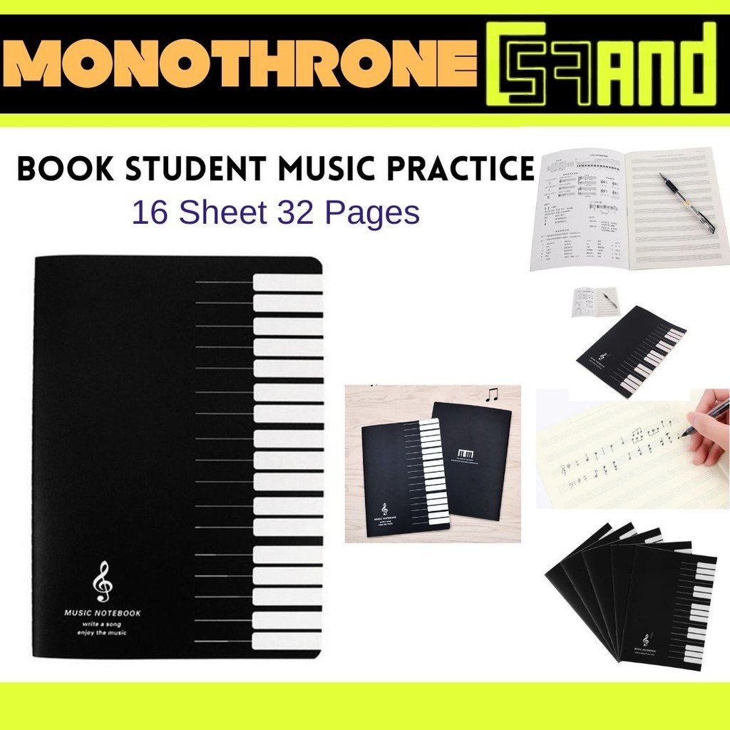 Jual Buku Tulis Not Balok Partitur Partiture Book Piano Musik Music ...
