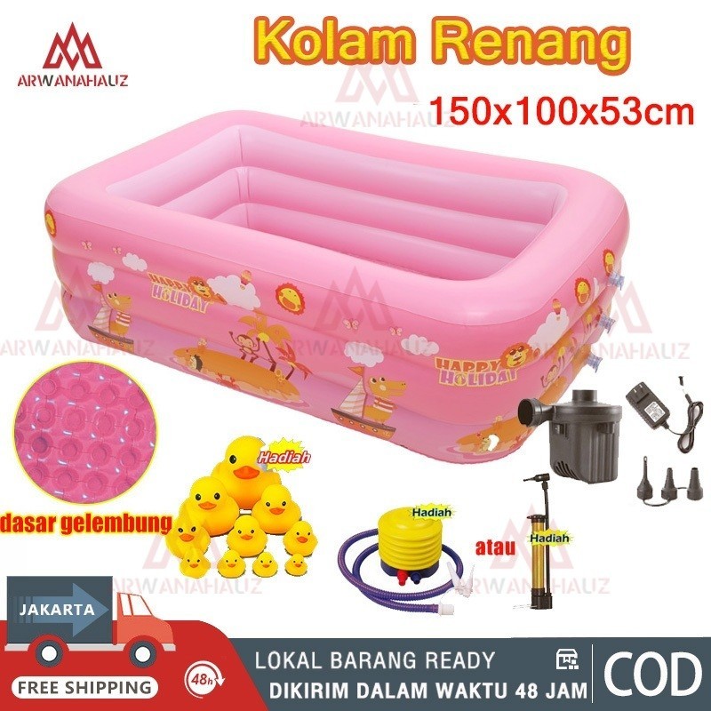 Jual Kolam Renang Air Mandi Pasir Angin Mainan Anak Karet PVC Bayi ...
