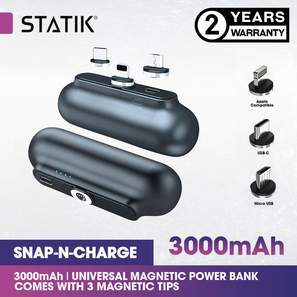 Jual Static Snap-N-Charge Universal Powerbank compact praktis mini | Shopee Indonesia