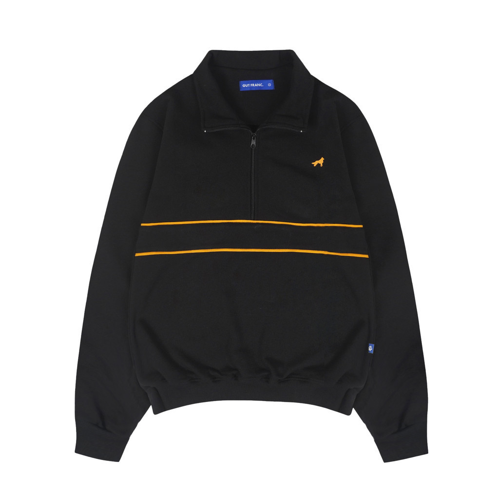 Jual Gut Franc - Franc Black Half Zip Sweater | Shopee Indonesia