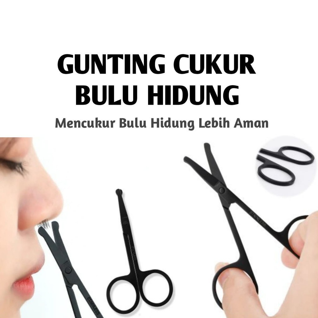 Jual Gunting Cukur Bulu Hidung Stainless Steel Alat Rambut Alis Mata ...