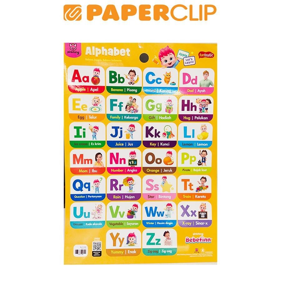 Jual POSTER PINKFONG HURUF ABJAD & ALPHABET | Shopee Indonesia