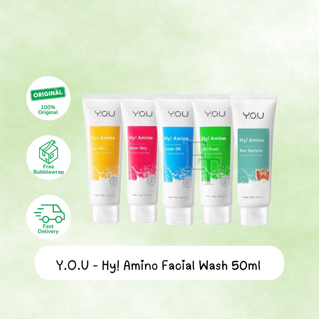 Jual YOU Hy Amino Facial Wash | Anti Acne | Oil Control | Brightening ...