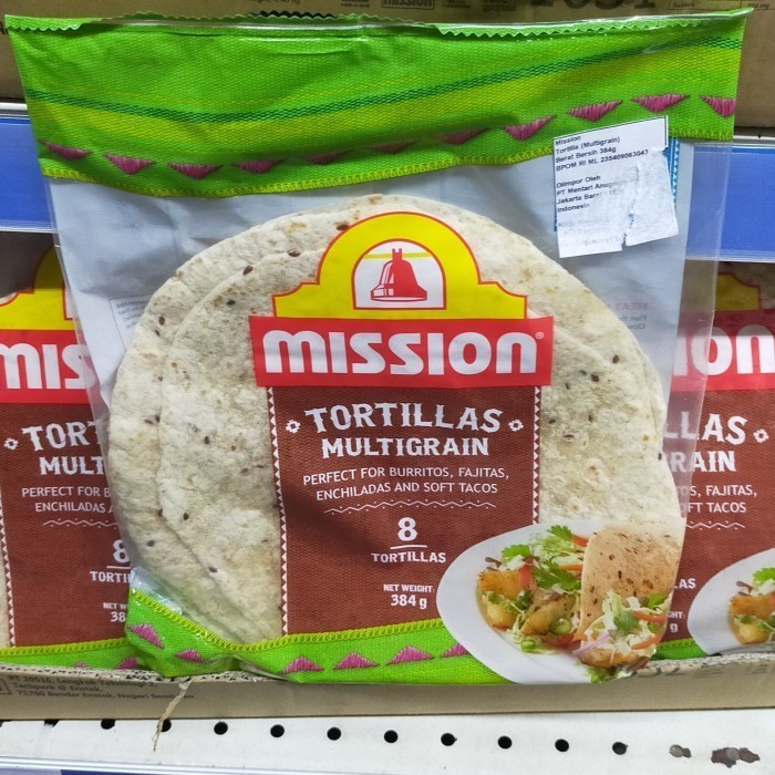 Jual mission tortilla tortillas multigrain wraps 384gr isi 8 wrap bread ...