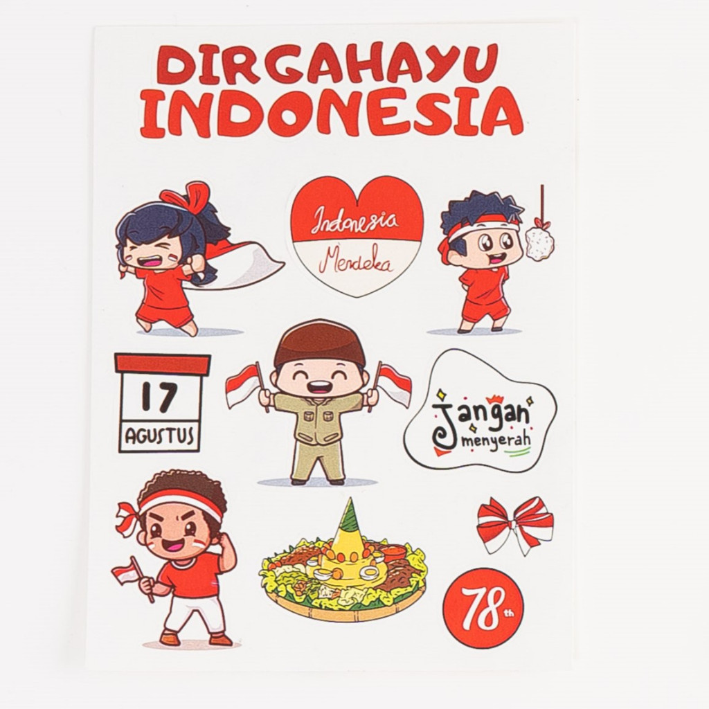Jual Stiker / Sticker Scrapbook Kemerdekaan HUT RI 17 Agustus | Shopee ...