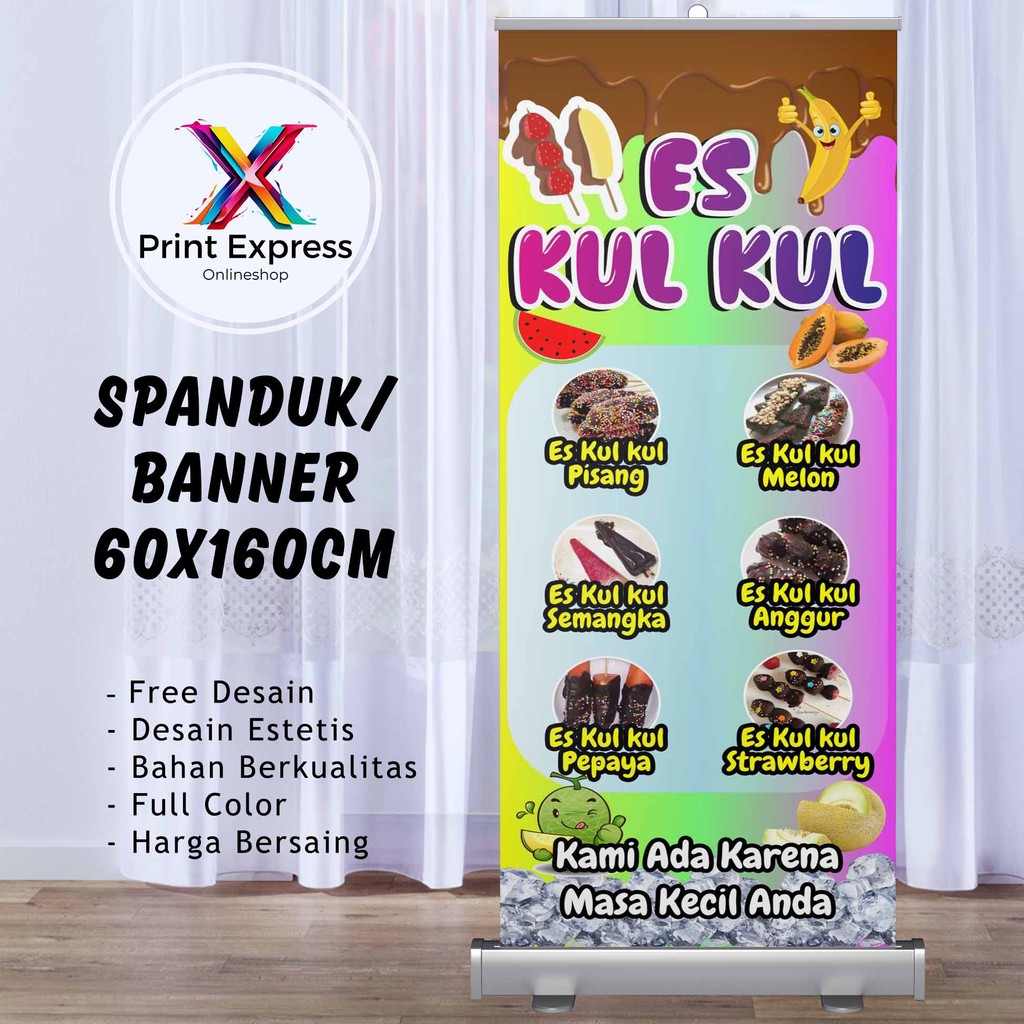 Jual Cetak Spanduk Es Kulkul Jajanan Masa Kecil 60x160 Cm Bisa Rekues ...