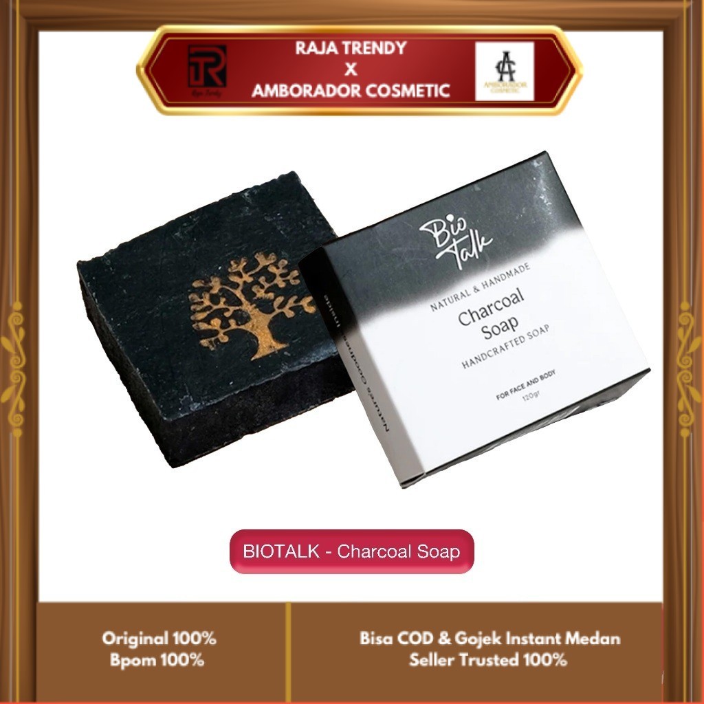 Jual BIOTALK - CHARCOAL BAR SOAP ( 120 g ) - Sabun Batang Mandi ...