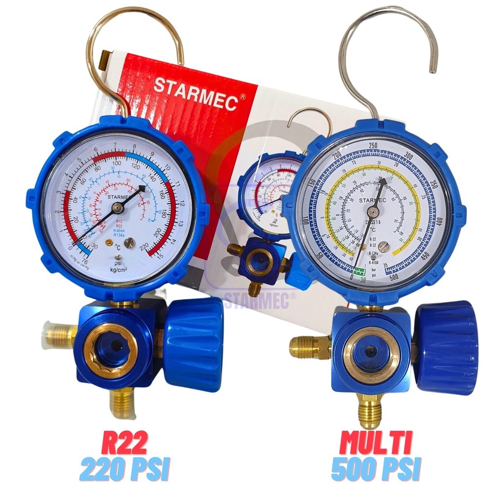 Jual Manifold AC Single R32 R22 Sightglass+Gantungan (Knob Plastik) Low ...