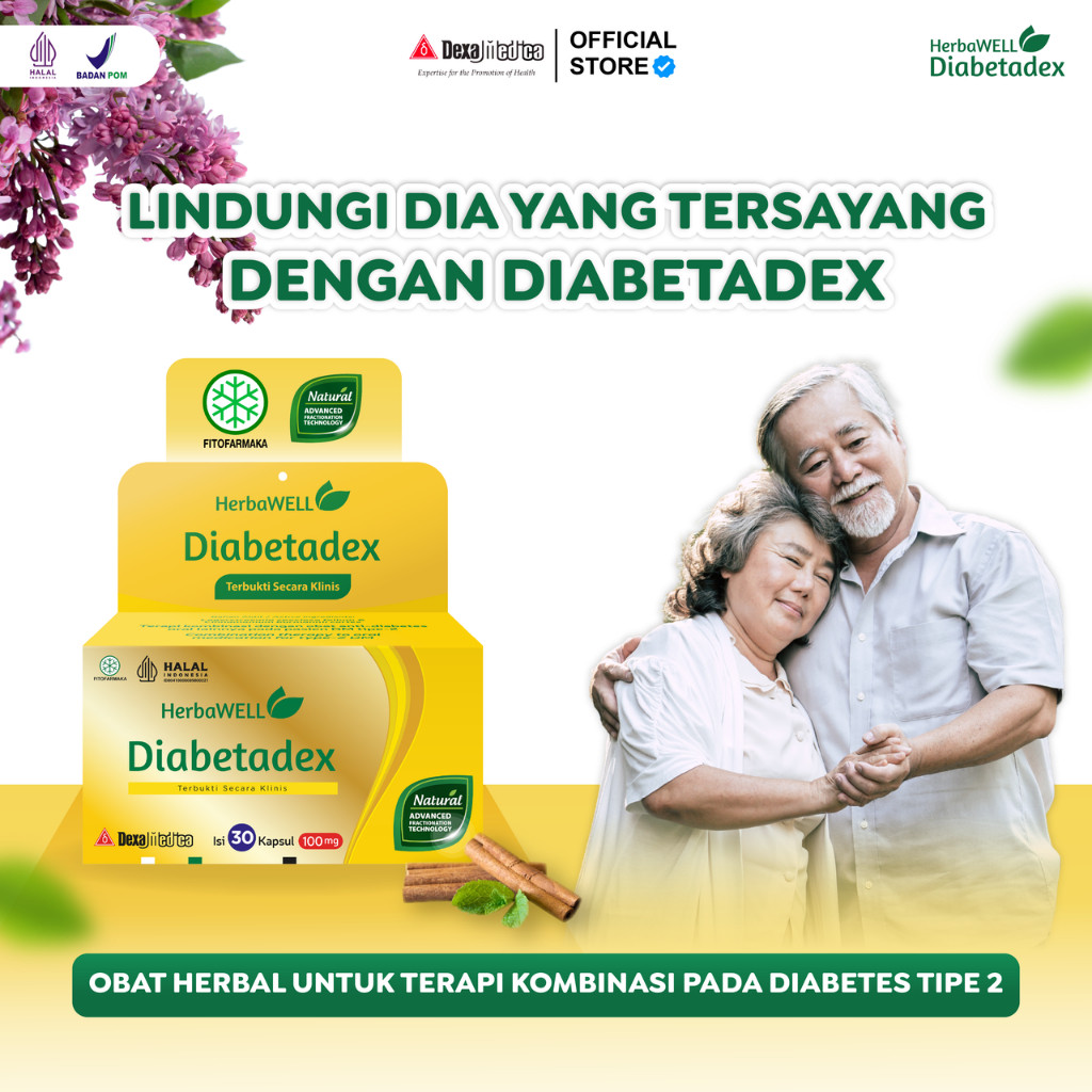 Jual Herbawell Diabetadex - Penurun Gula Darah - 100mg 30 Kapsul ...