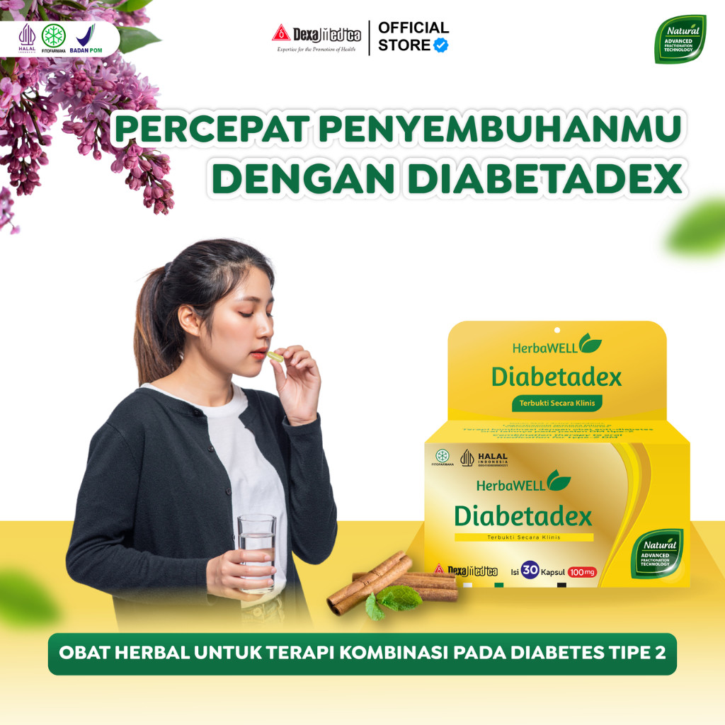 Jual Herbawell Diabetadex - Obat Diabetes Fitofarmaka - 100mg 30 Kapsul ...