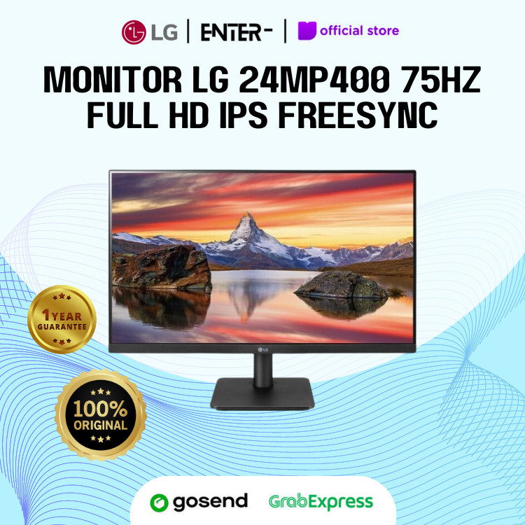 Jual LG Monitor 24MP400 / 24MP400-B 75Hz Full HD IPS FreeSync 24 ...
