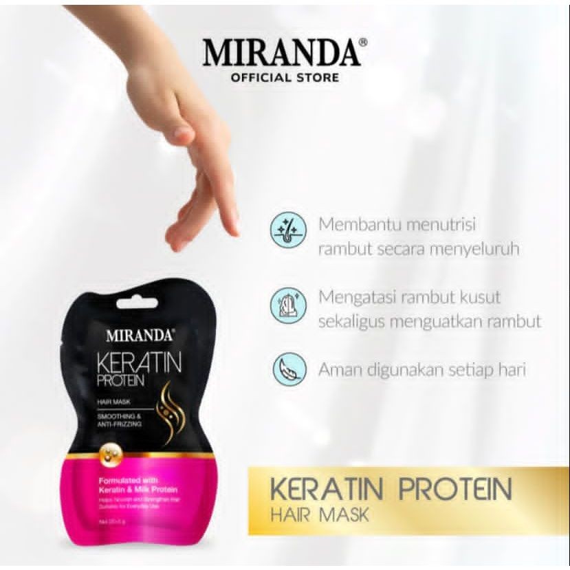 Jual MIRANDA KERATIN PROTEIN HAIR MASK SACHET | Shopee Indonesia