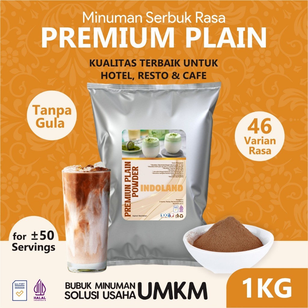 Jual Bubuk Minuman Plain Premium Tanpa Gula 1 kg Bubuk No Sugar Aneka ...