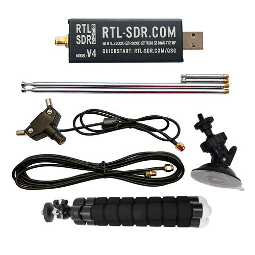 Jual RTL-SDR Blog V4 R828D RTL2832U 1PPM TCXO SMA Software Defined Radio with Dipole Antenna Kit ...