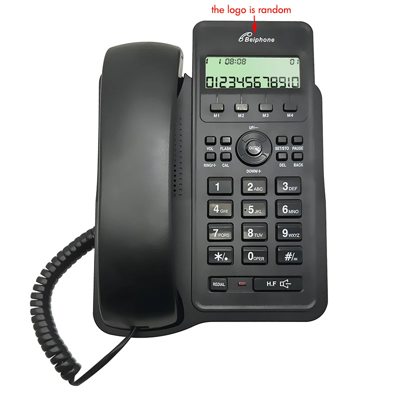 Jual Desktop Corded Landline Phone Fixed Telephone with LCD Display/ Caller ID / Hands Free ...