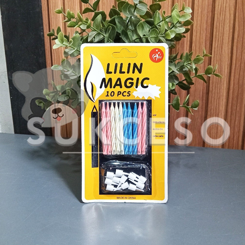 Jual VIS-1 Lilin Magic Candle Isi 10 Lilin Ulang Tahun Murah | Shopee ...